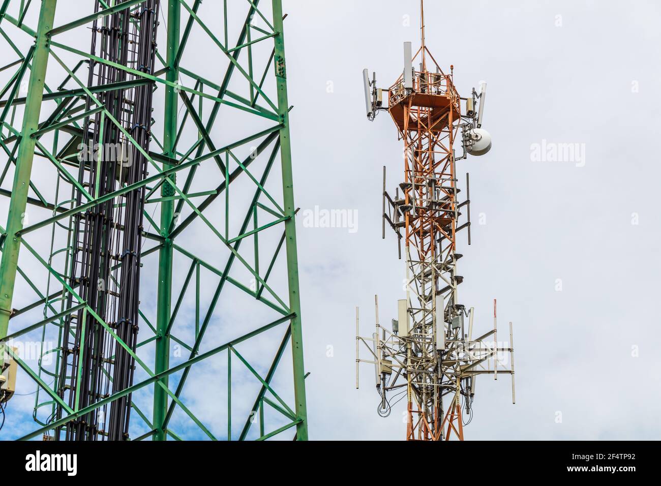 Low angle shot of a cell tower Stock Photo - Alamy