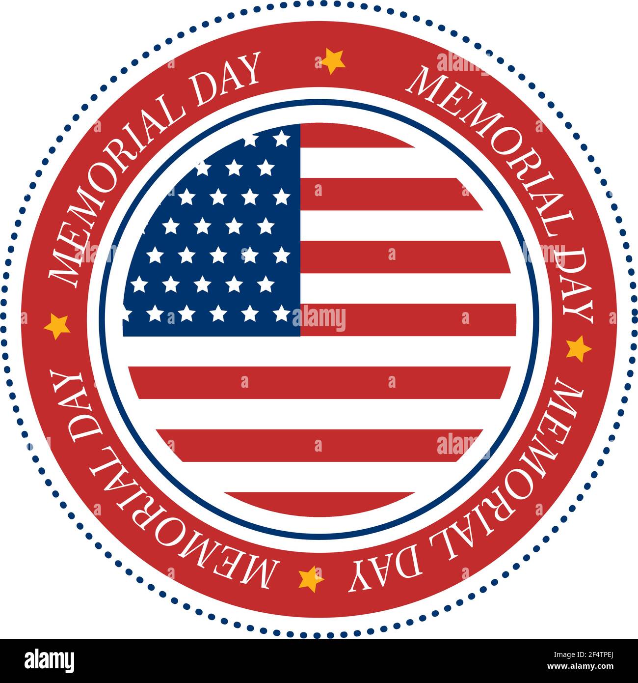 memorial day sticker with flag Stock Vector Image & Art - Alamy