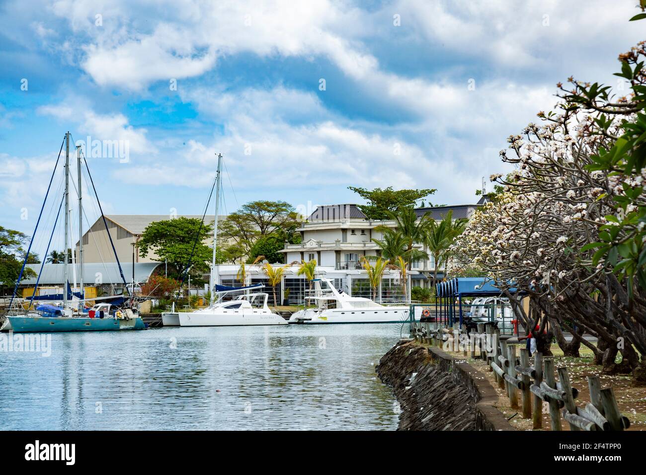 boats in the harbor of Port Louis, Mauritius, Africa Stock Photo - Alamy