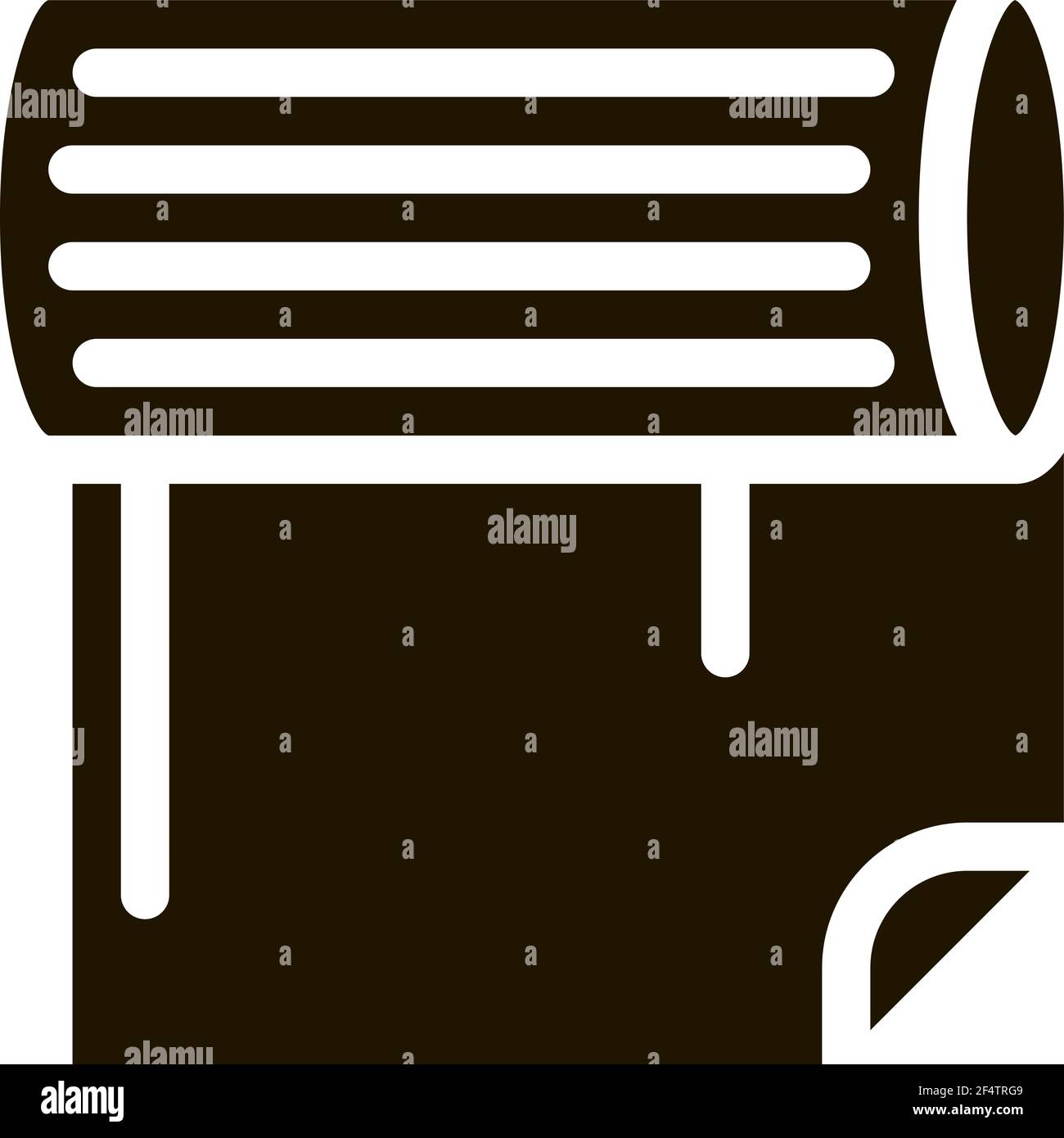 Paper Roll Icon Vector Glyph Illustration Stock Vector Image & Art - Alamy