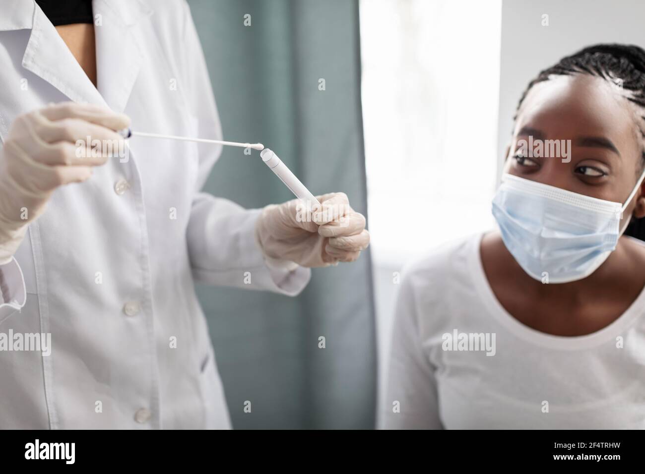 Throat exam doctor woman hi-res stock photography and images - Alamy