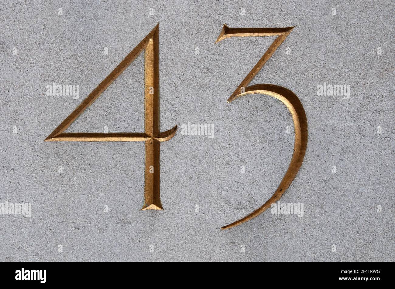 Number signage hi-res stock photography and images - Alamy