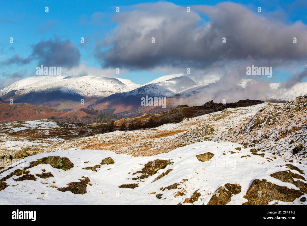 Looking towards Helvellyn from Black Fell, Lake District, UK Stock ...