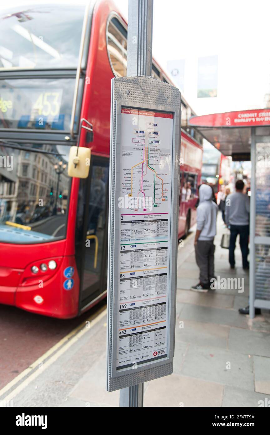 Bus timetable display bus stop hi-res stock photography and images - Alamy
