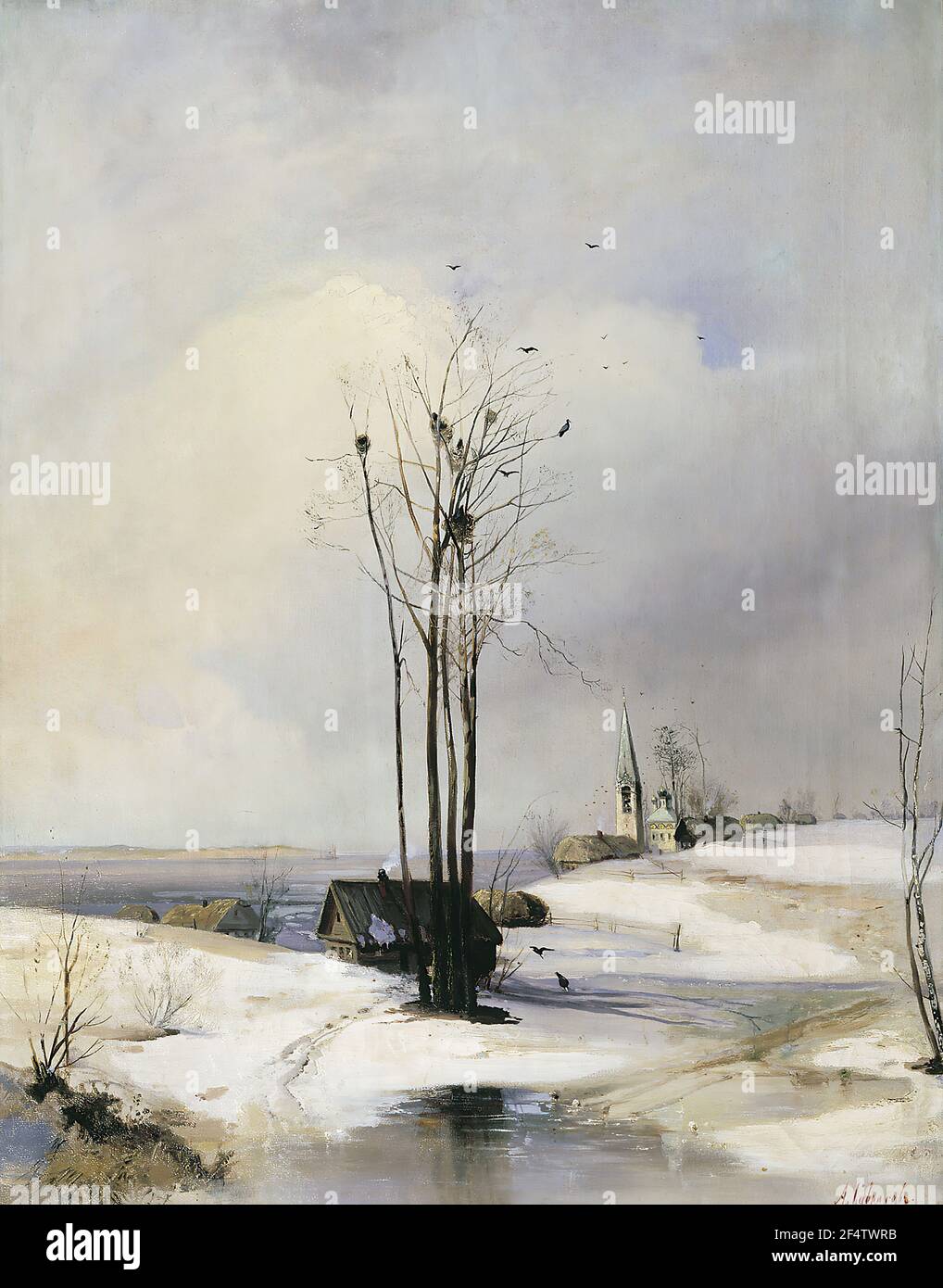 Alexei Savrasov - Early Spring Thaw 1885 Stock Photo - Alamy