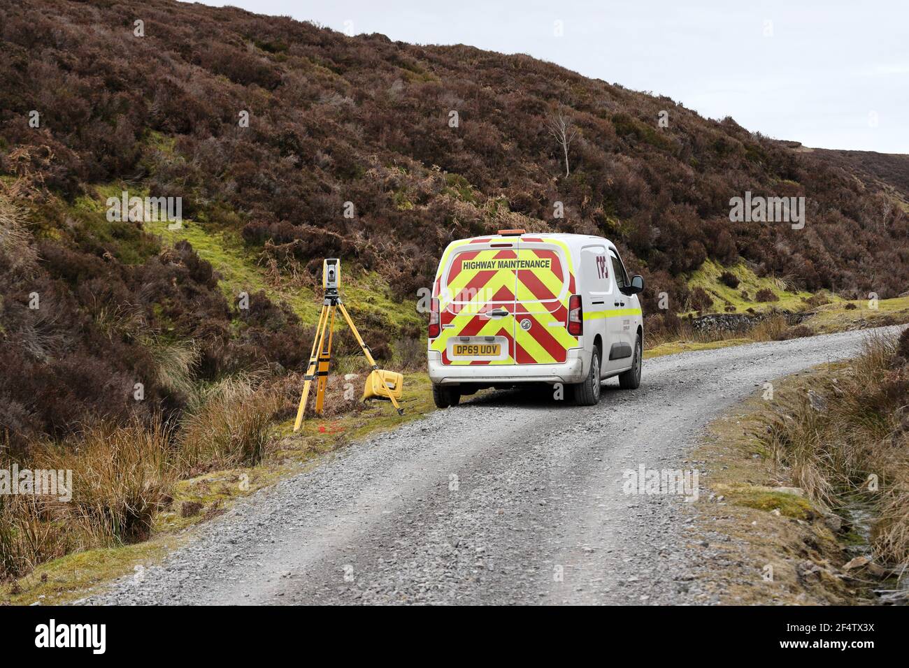 Highway Maintenance Vehicle with Theodolite Survey Equipment, UK Stock ...