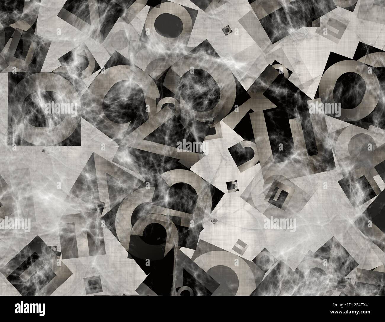 abstract old alphabet letters in a cobweb Stock Photo - Alamy