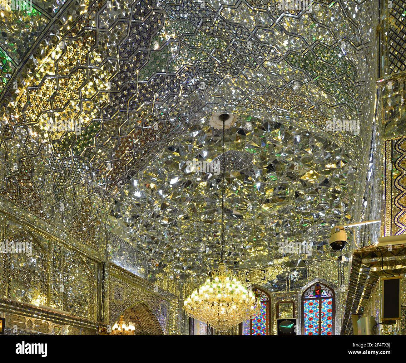The stunning Shah Cheragh ("Emperor of Light") Mosque, known for its ...