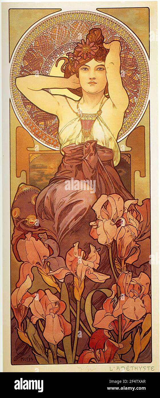 Alfons Mucha - Amethyst Stock Photo - Alamy