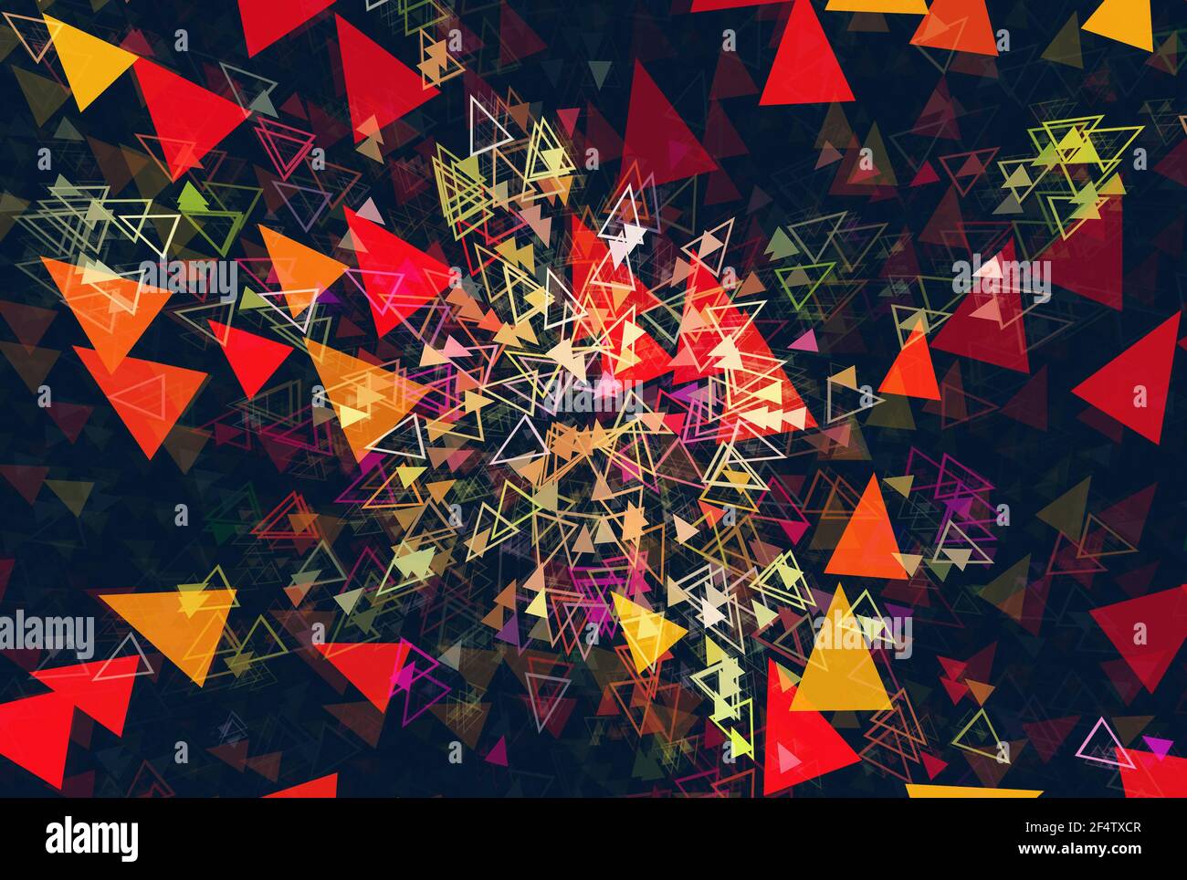 modern technology backgrounds of many multicolored triangles pointer ...