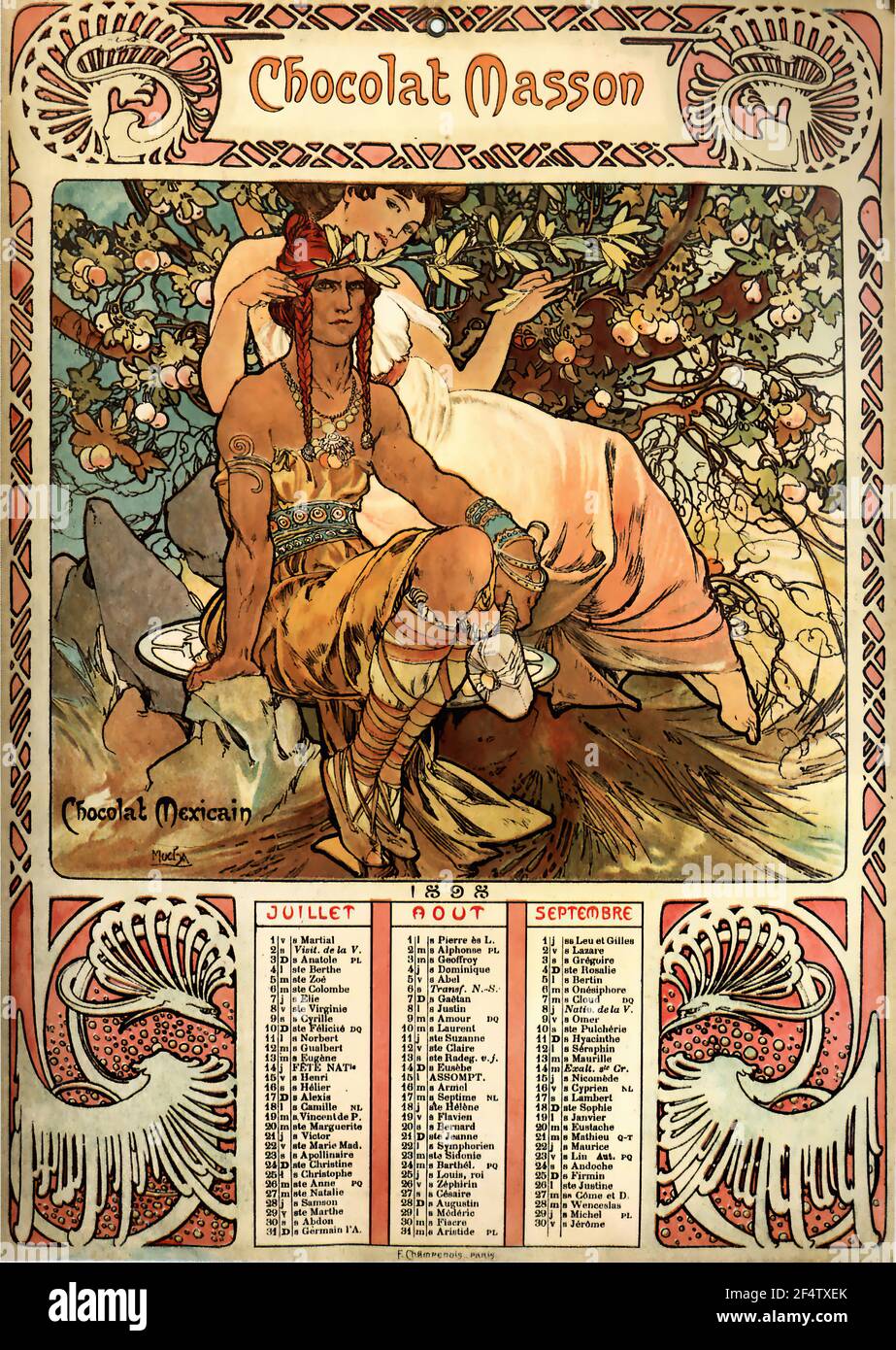 Alfons mucha chocolat hi-res stock photography and images - Alamy