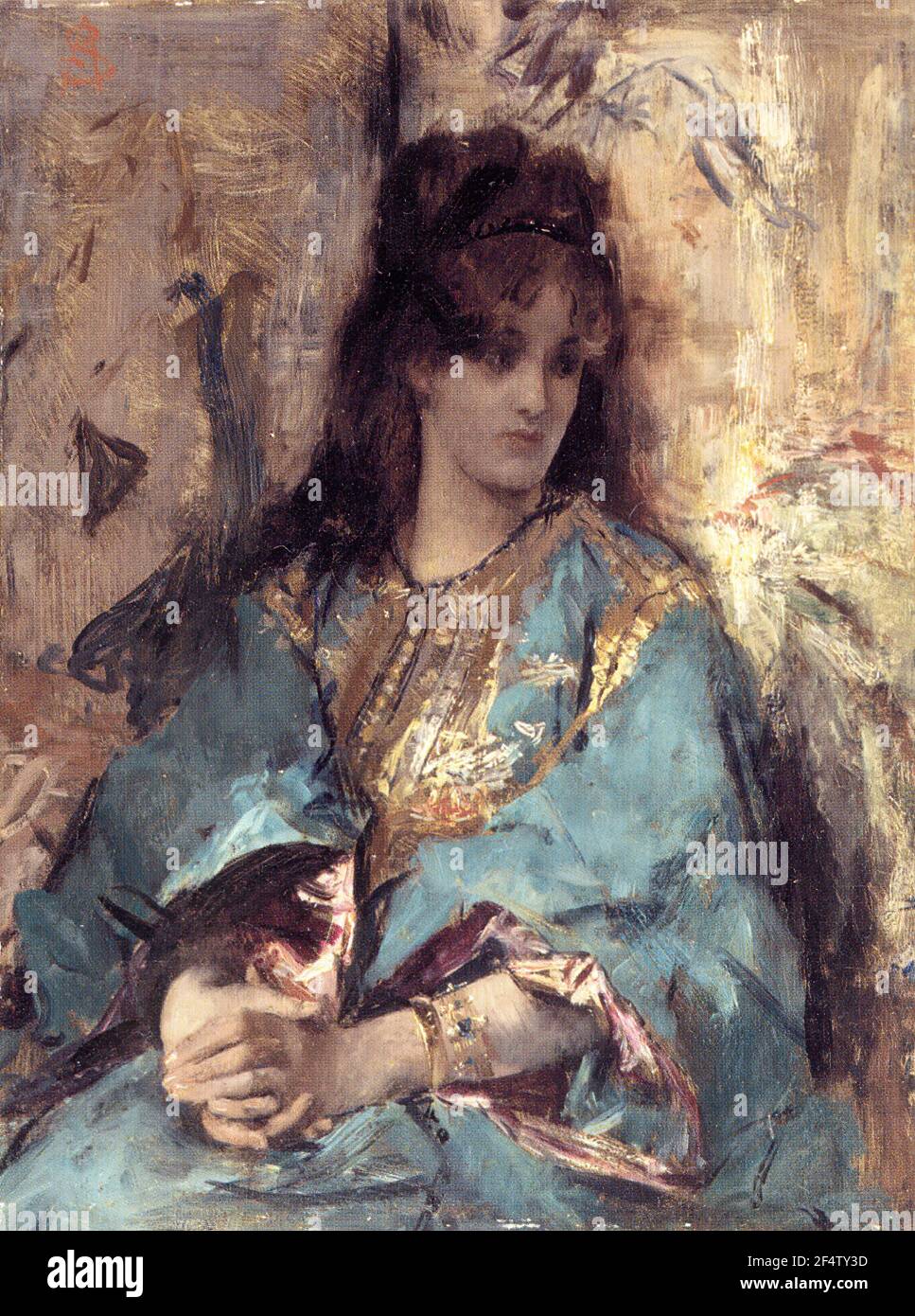 Alfred Stevens - Woman Seated Oriental Dress Stock Photo - Alamy