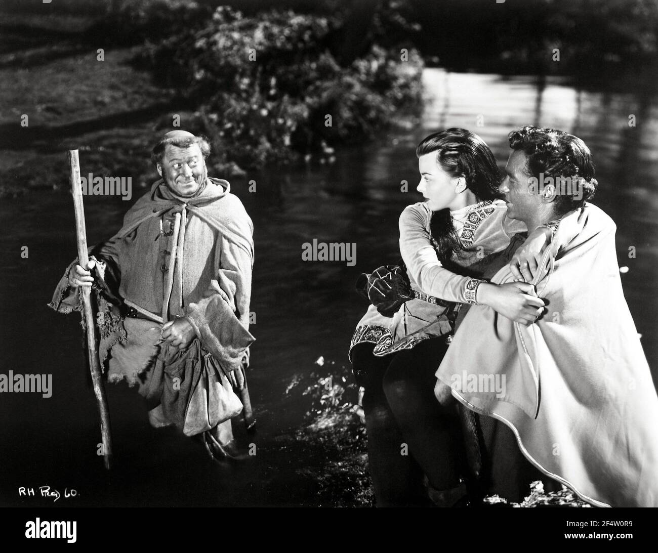 JAMES HAYTER, RICHARD TODD and JOAN RICE in THE STORY OF ROBIN HOOD AND ...