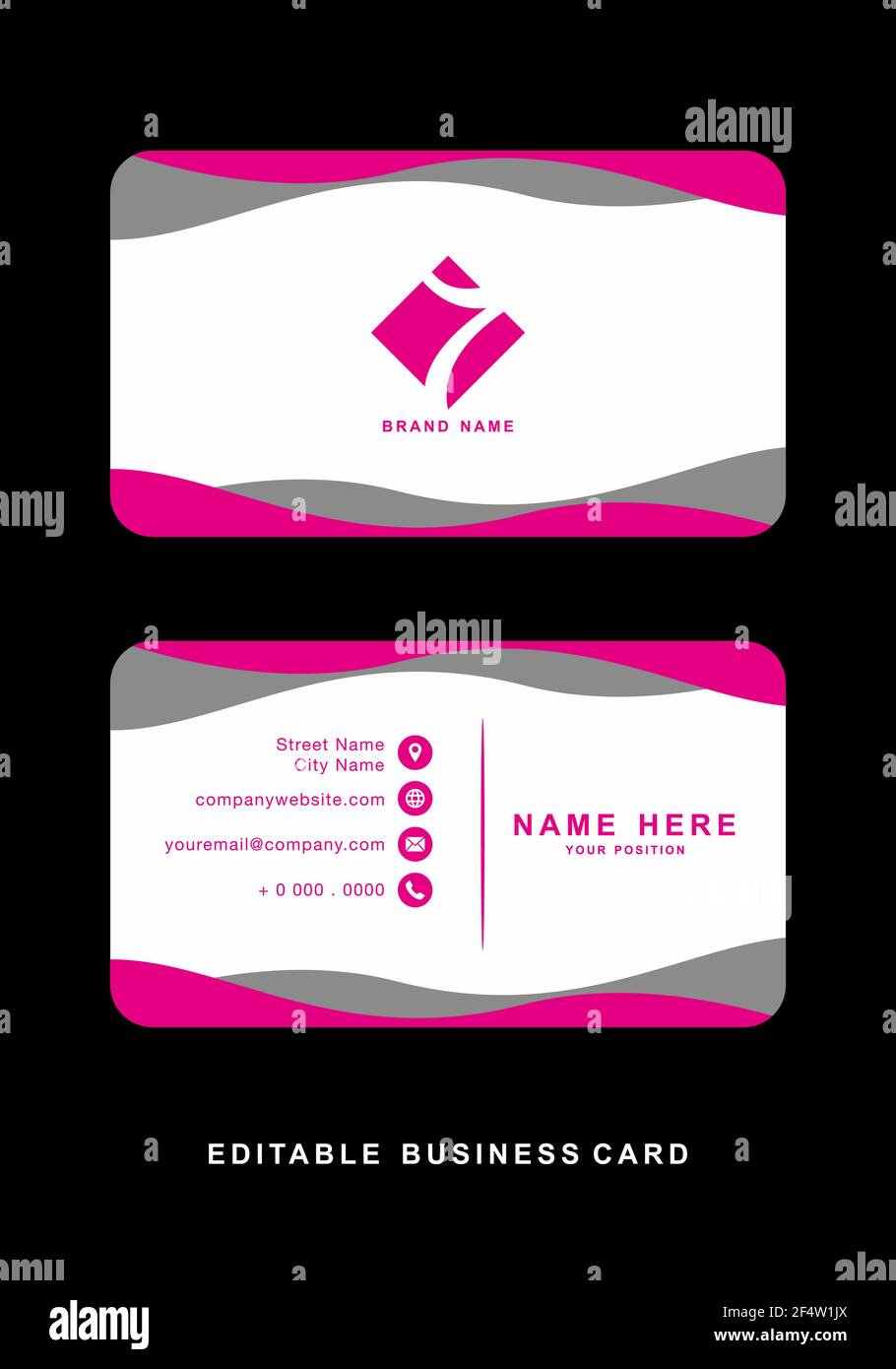 Colorful business card design template Stock Vector Image & Art - Alamy