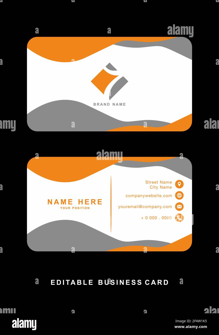 Colorful Business Card Design Template Stock Vector Image And Art Alamy