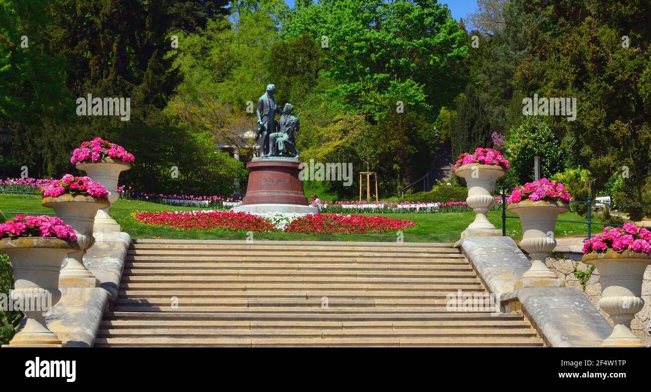 Monument to Joseph Lanner and Johann Strauss in Baden bei Wien near ...