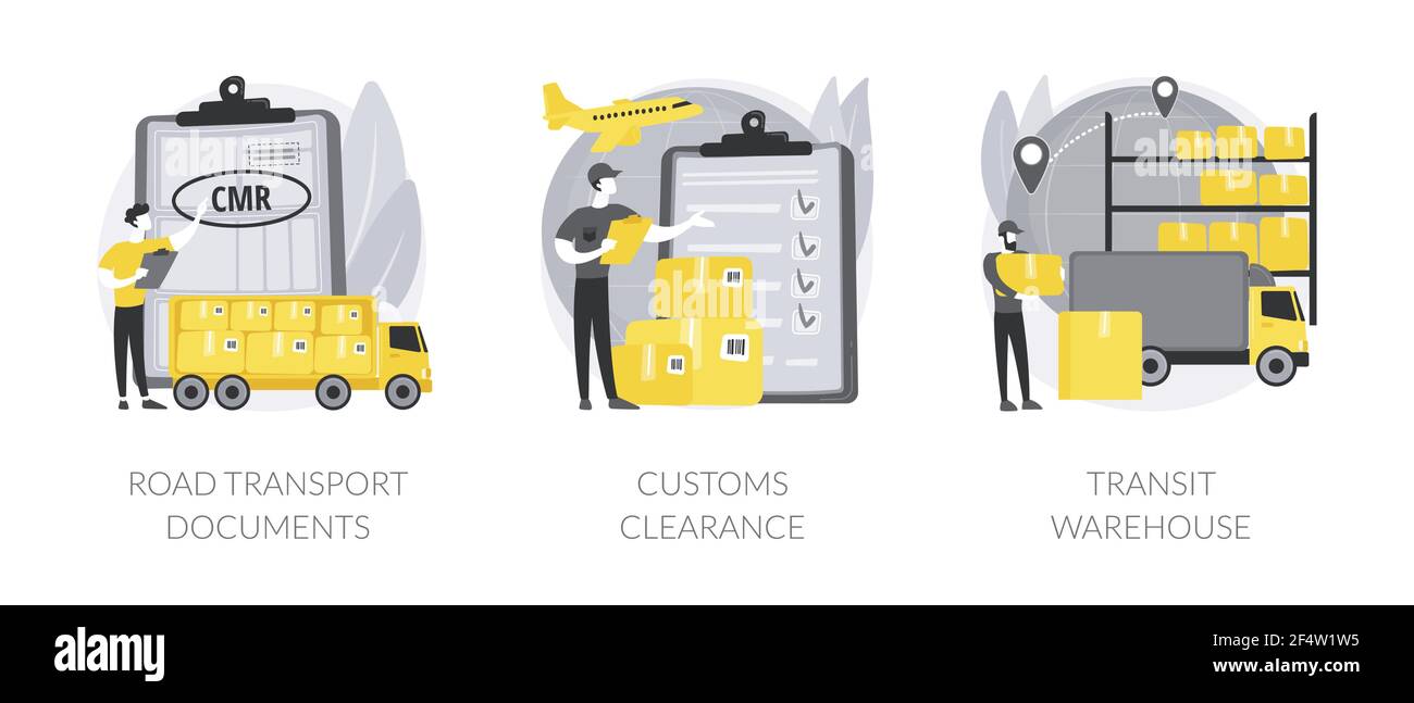 International transportation abstract concept vector illustrations ...