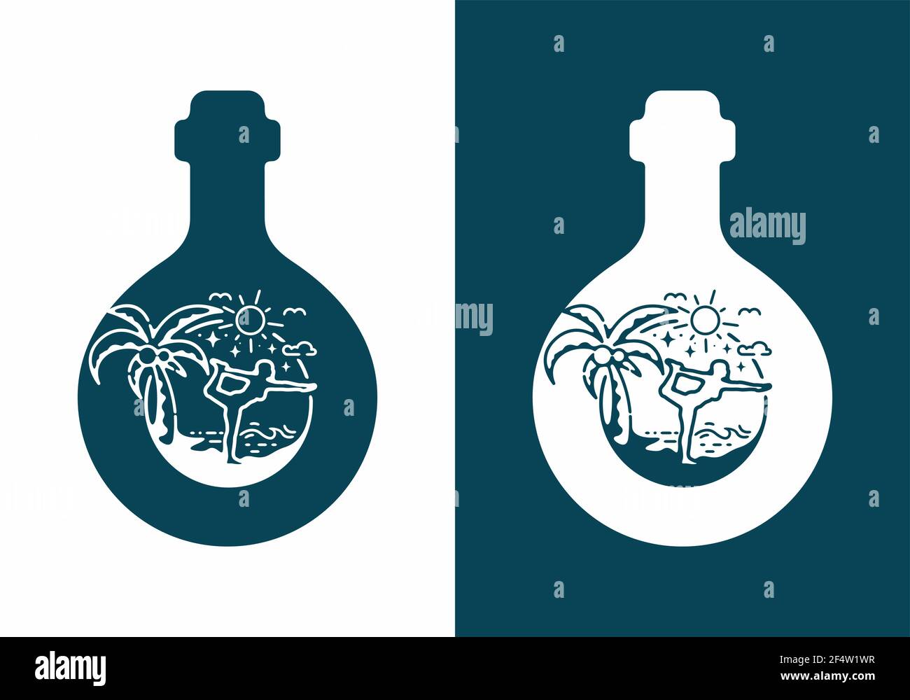 Yoga meditation in modern Stock Vector Images - Alamy