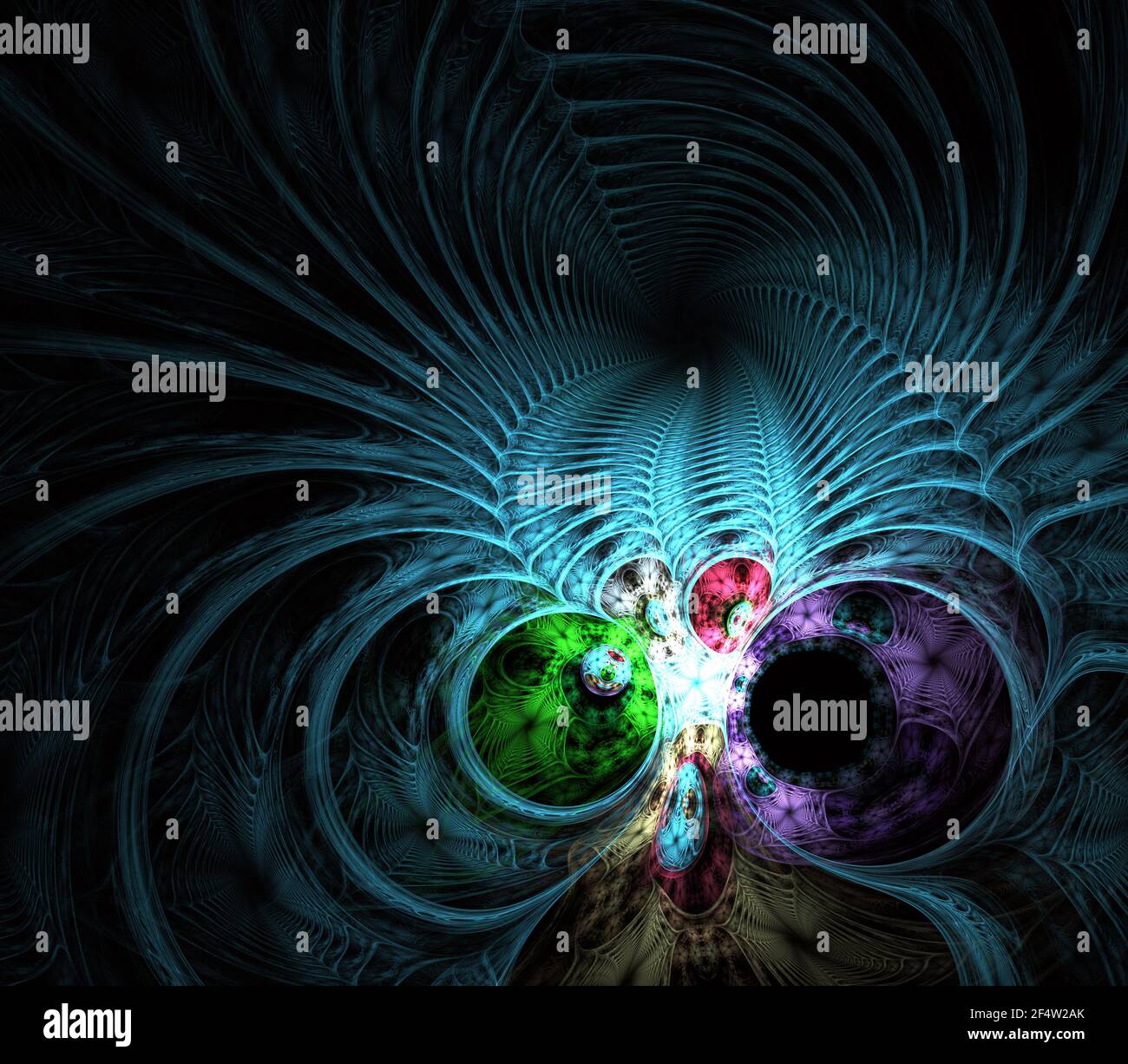 Spiral digital art. An abstract computer generated modern spiral ...