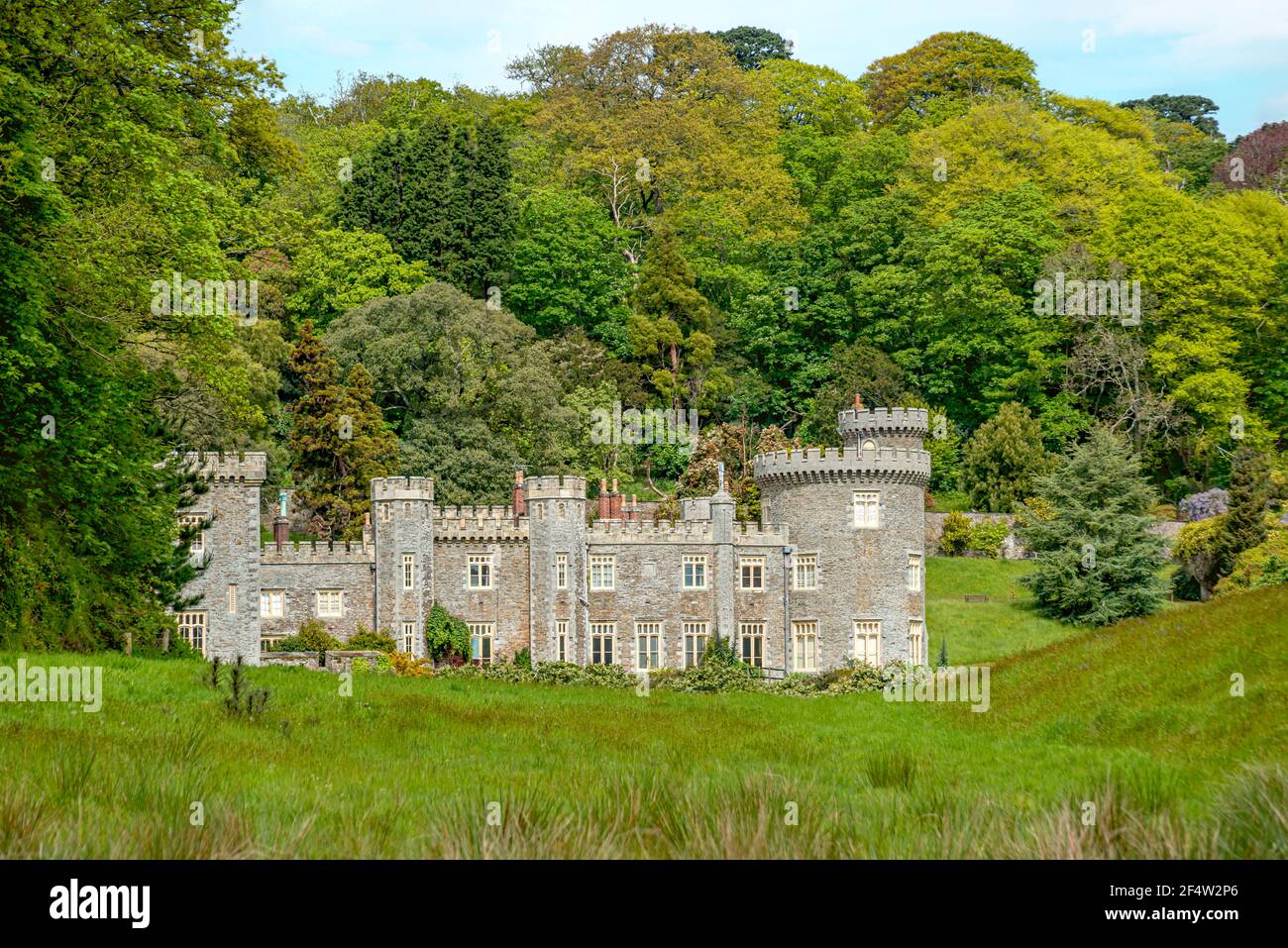 Caerhays Castle or Carhayes Castle, a semi-castellated manor house near ...