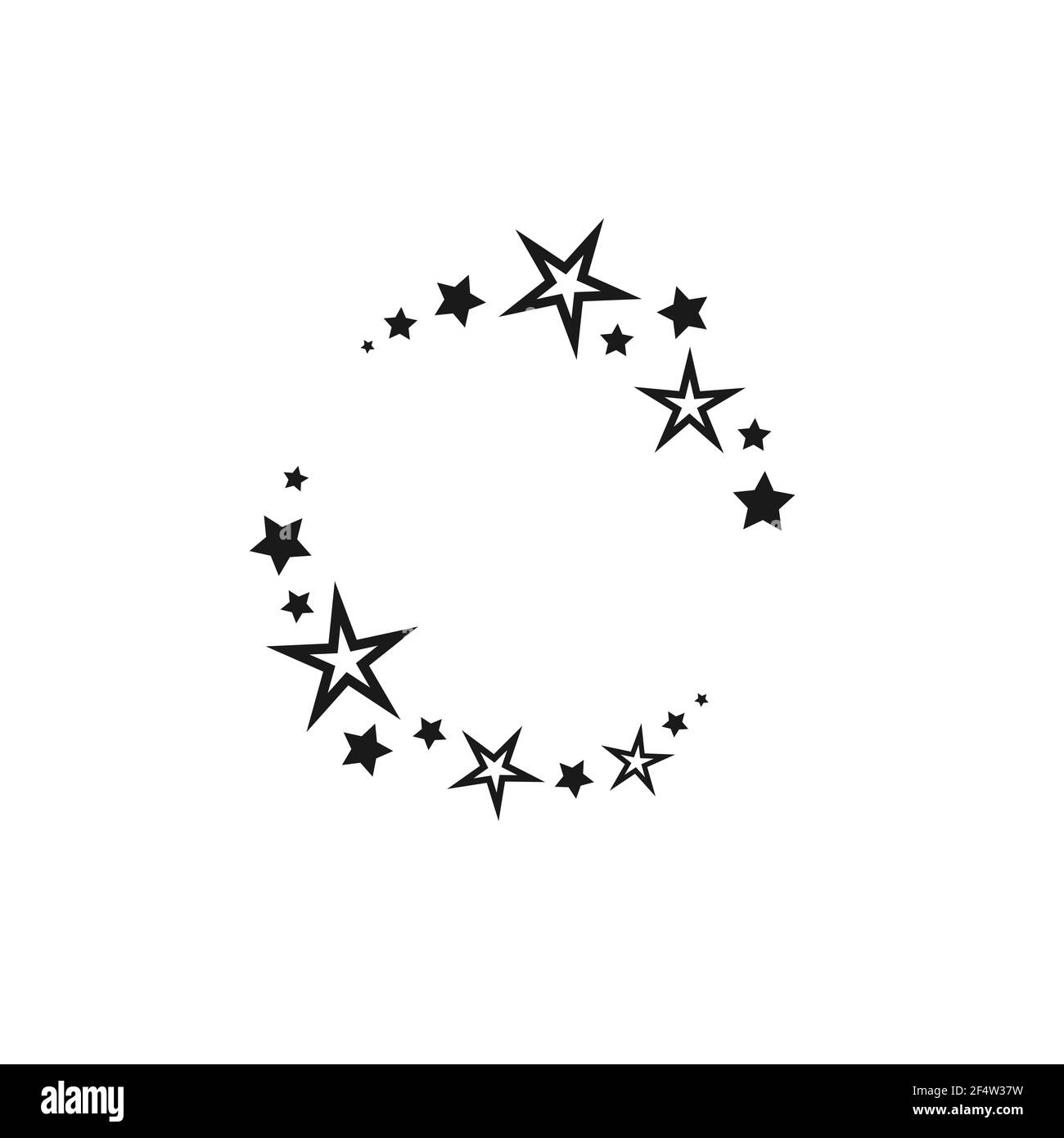Black round label with stars. Best, award, winner prize wreath on white ...