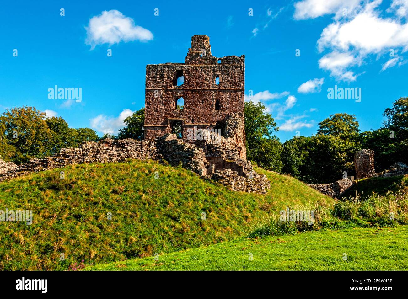 The ruins of the Grade one listed five storey rectangular Great Tower ...