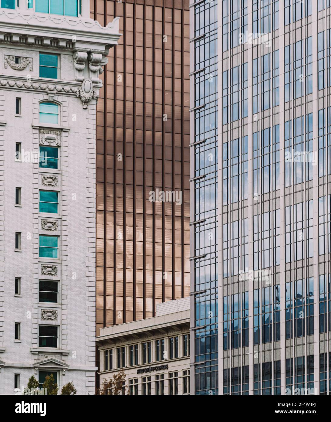 Vertical shot of the beautiful and modern skyscrapers Stock Photo - Alamy