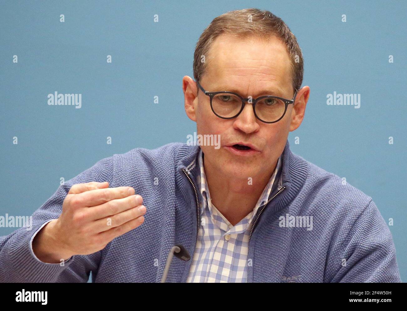 Berlin, Germany. 23rd Mar, 2021. Michael Müller (SPD), Governing Mayor ...