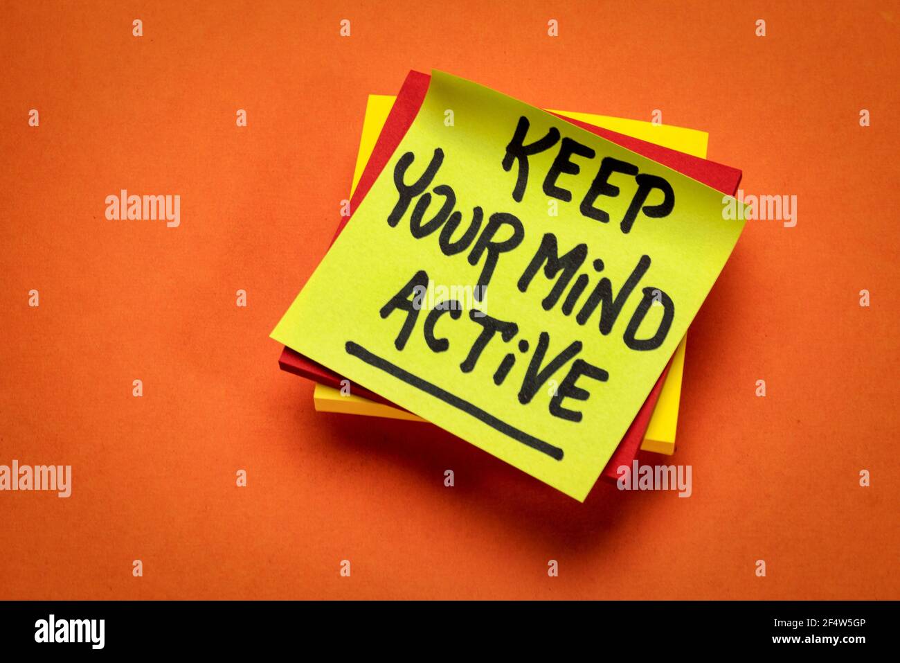 Keep your mind active reminder note - mental health and healthy ...
