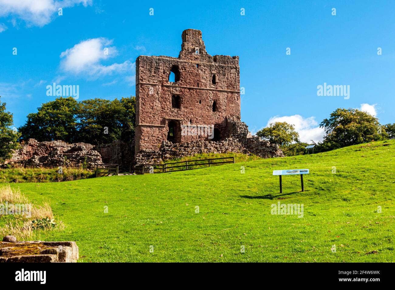 The ruins of the Grade one listed five storey rectangular Great Tower ...
