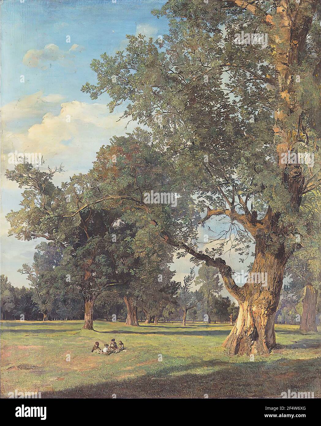 Ferdinand Georg Waldmüller - Trees Prater with Seated Figures 1833 ...