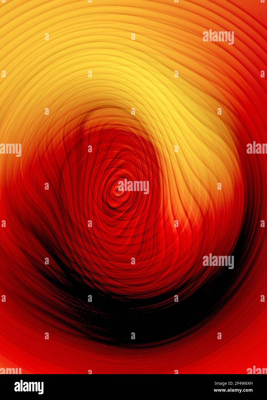 Abstract digital curves in black, red and yellow - twirl effect Stock ...