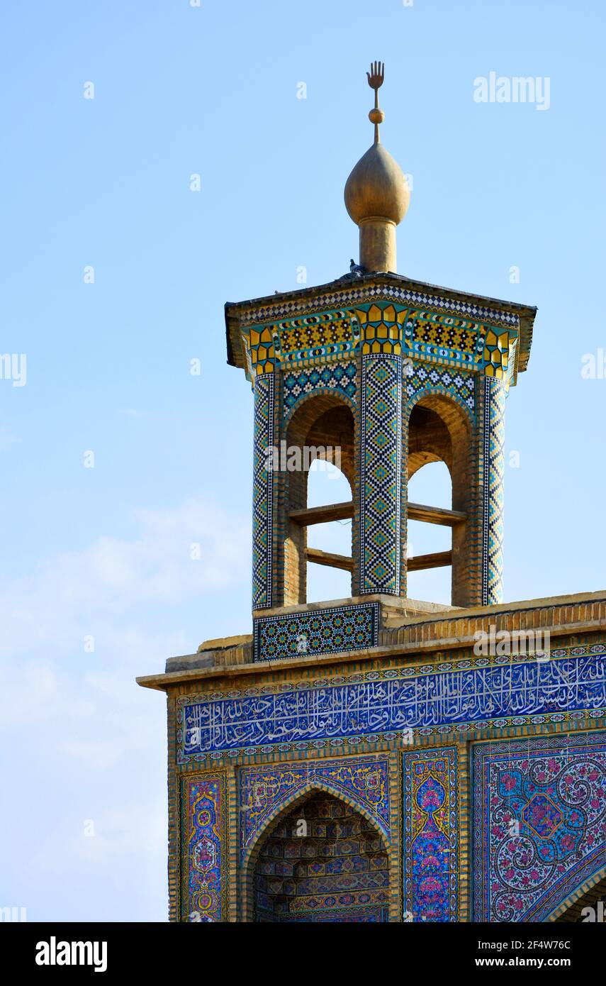 Nasir-ol-molk Mosque ("pink mosque") built during the Qajar dynasty ...