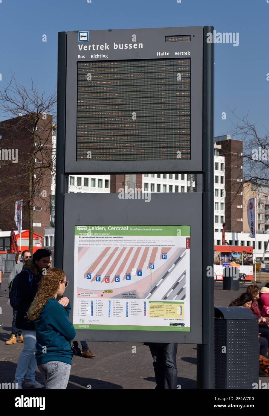 Bus route and schedule board leiden hi-res stock photography and images ...