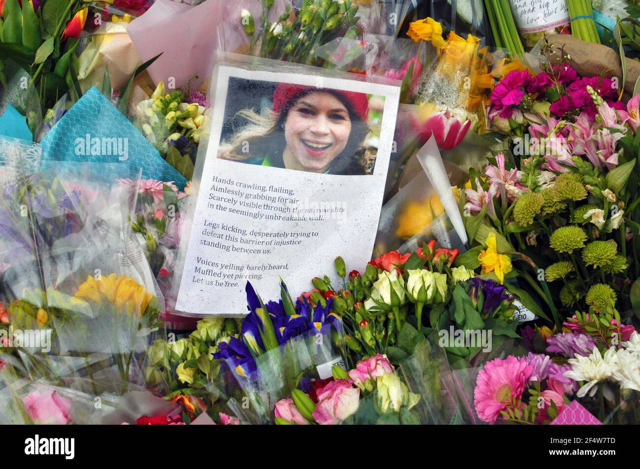 London, UK. 23rd Mar, 2021. Tributes to murdered Sarah Everard continue ...