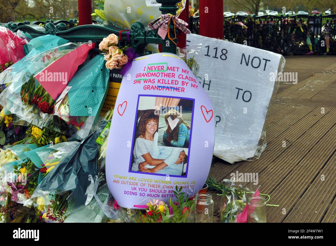 London, UK. 23rd Mar, 2021. Tributes to murdered Sarah Everard continue ...