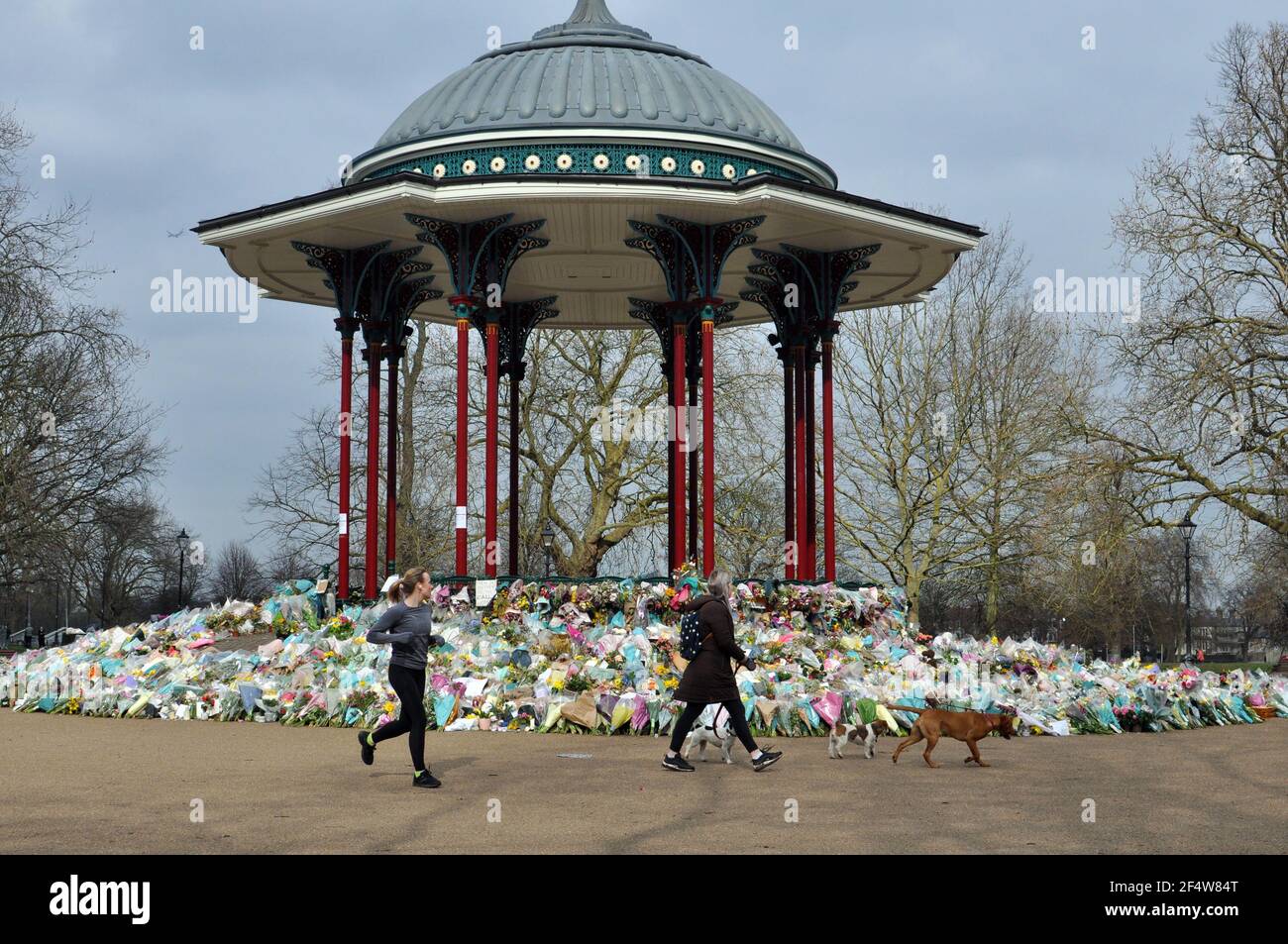 London, UK. 23rd Mar, 2021. Tributes to murdered Sarah Everard continue ...