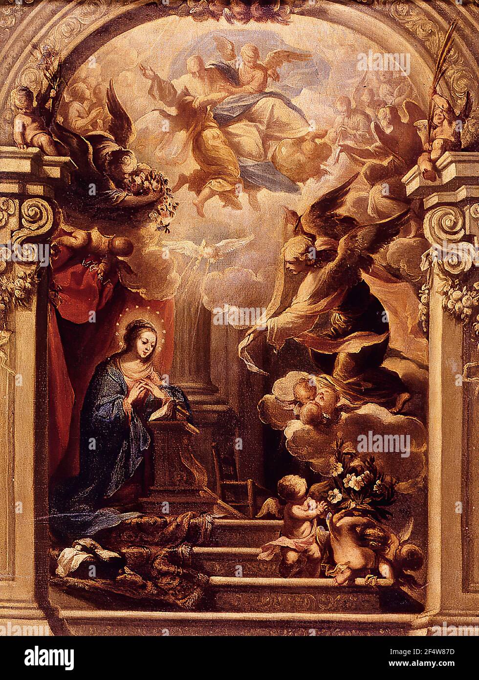 Francesco Solimena - Annunciation Stock Photo - Alamy
