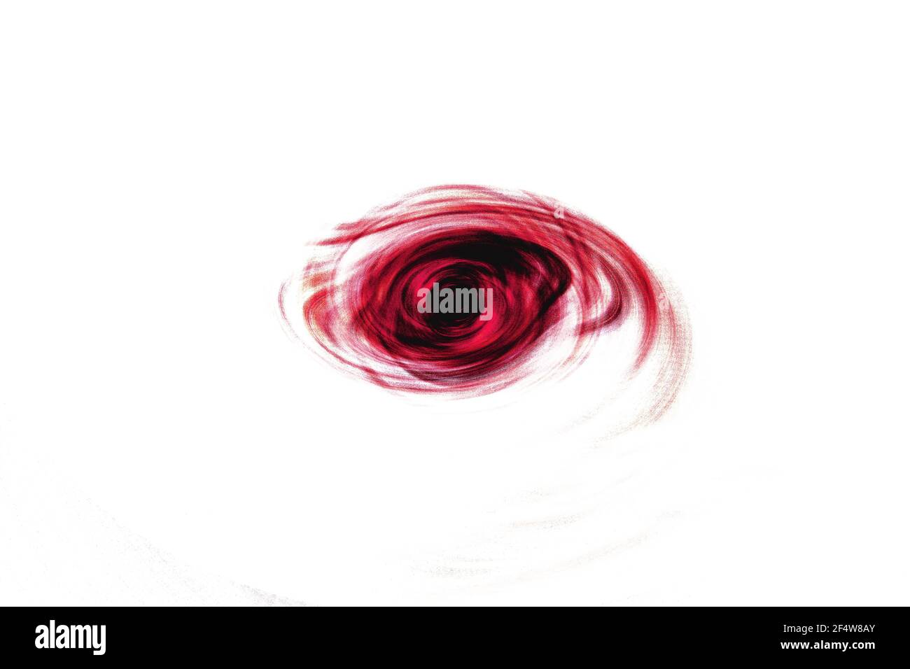 Abstract red digital curves like an eye on white background - twirl ...