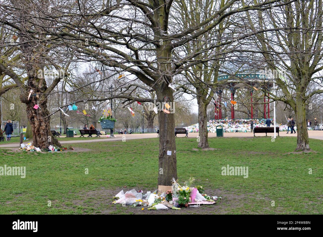 London, UK. 23rd Mar, 2021. Tributes to murdered Sarah Everard continue ...