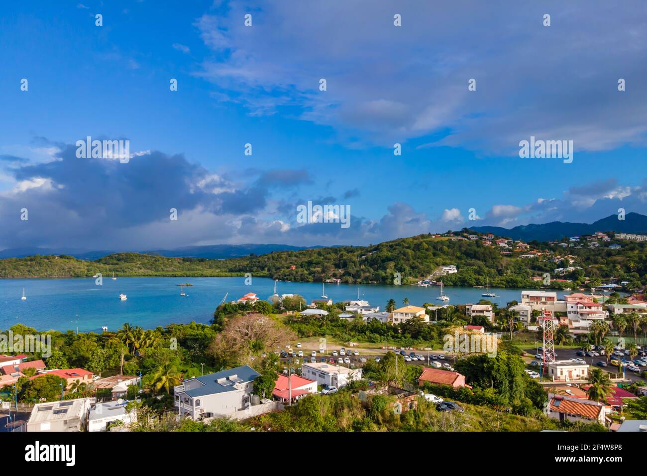 Les Trois-Ilets, Martinique, FWI - Aerial view of La Pointe du Bout ...