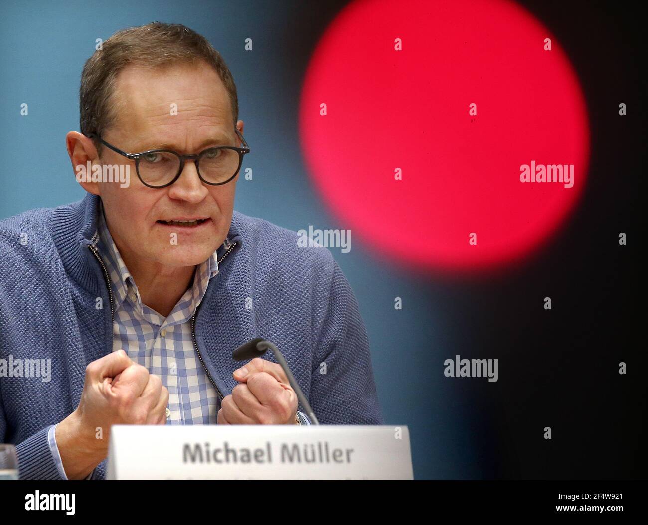 Berlin, Germany. 23rd Mar, 2021. Michael Müller (SPD), Governing Mayor ...