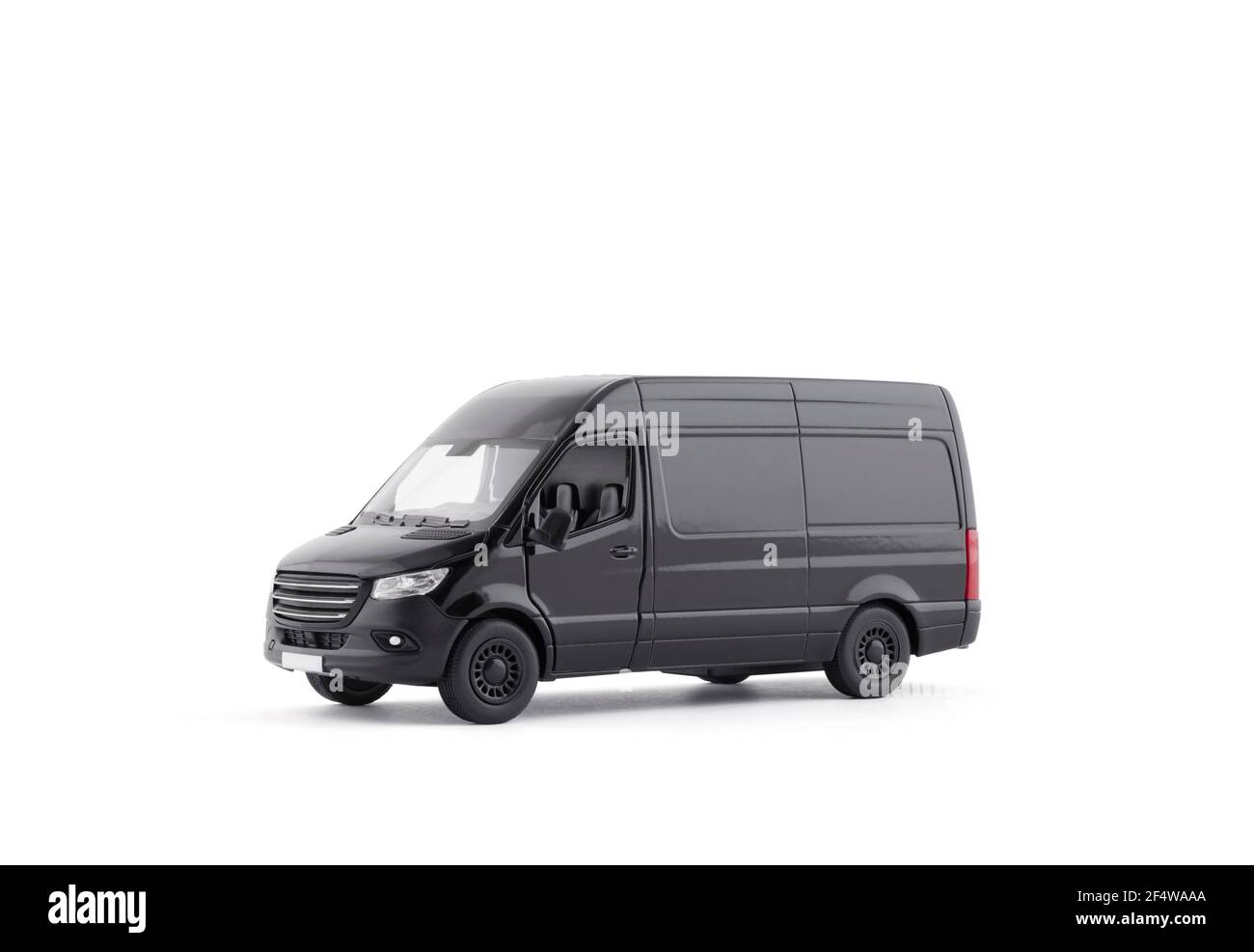 Transport black van car on white background with clipping path Stock ...