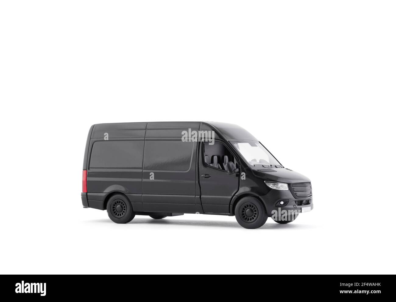 Transport black van car on white background with clipping path Stock ...