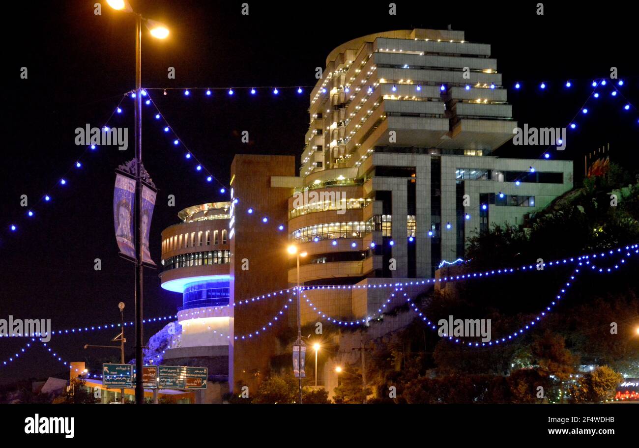 Hotel Shiraz, Iran, night view Stock Photo - Alamy