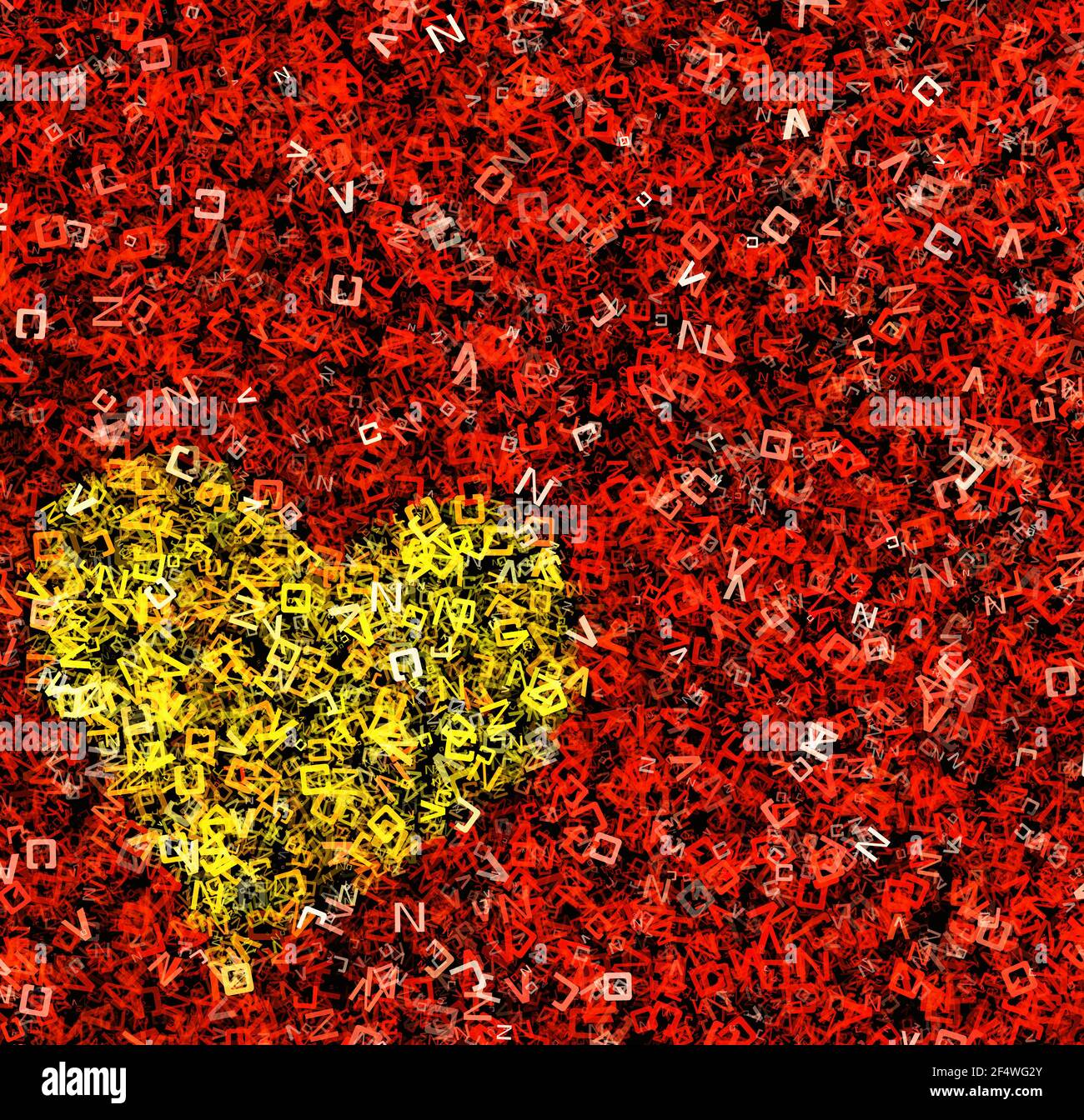 heart shape from alphabet letters. love symbol Stock Photo - Alamy