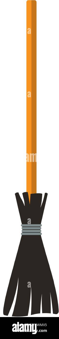Broom stick vector illustration isolated on white Stock Vector Image ...