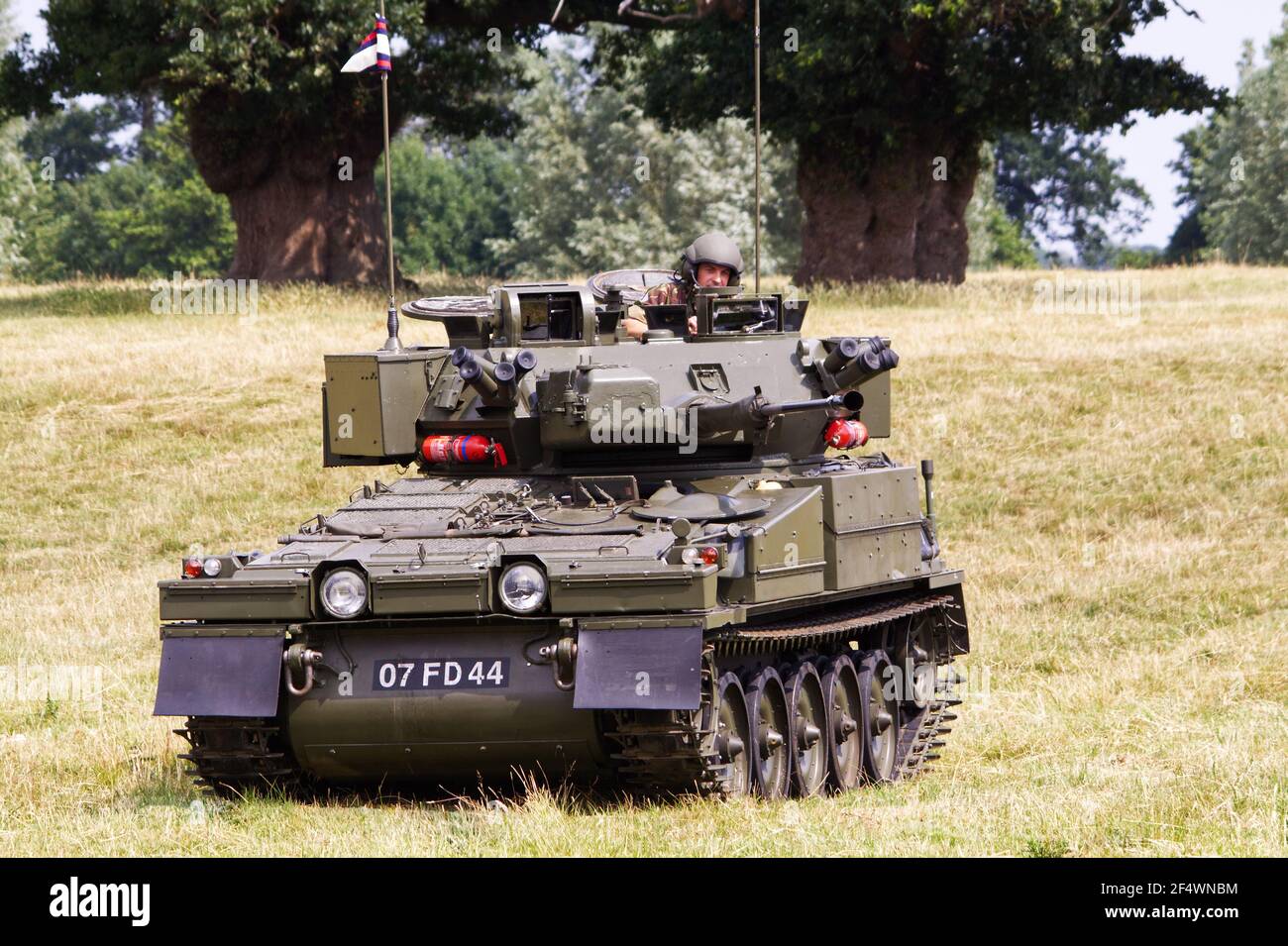 A British Army FV107 Scimitar armoured tracked military reconnaissance ...