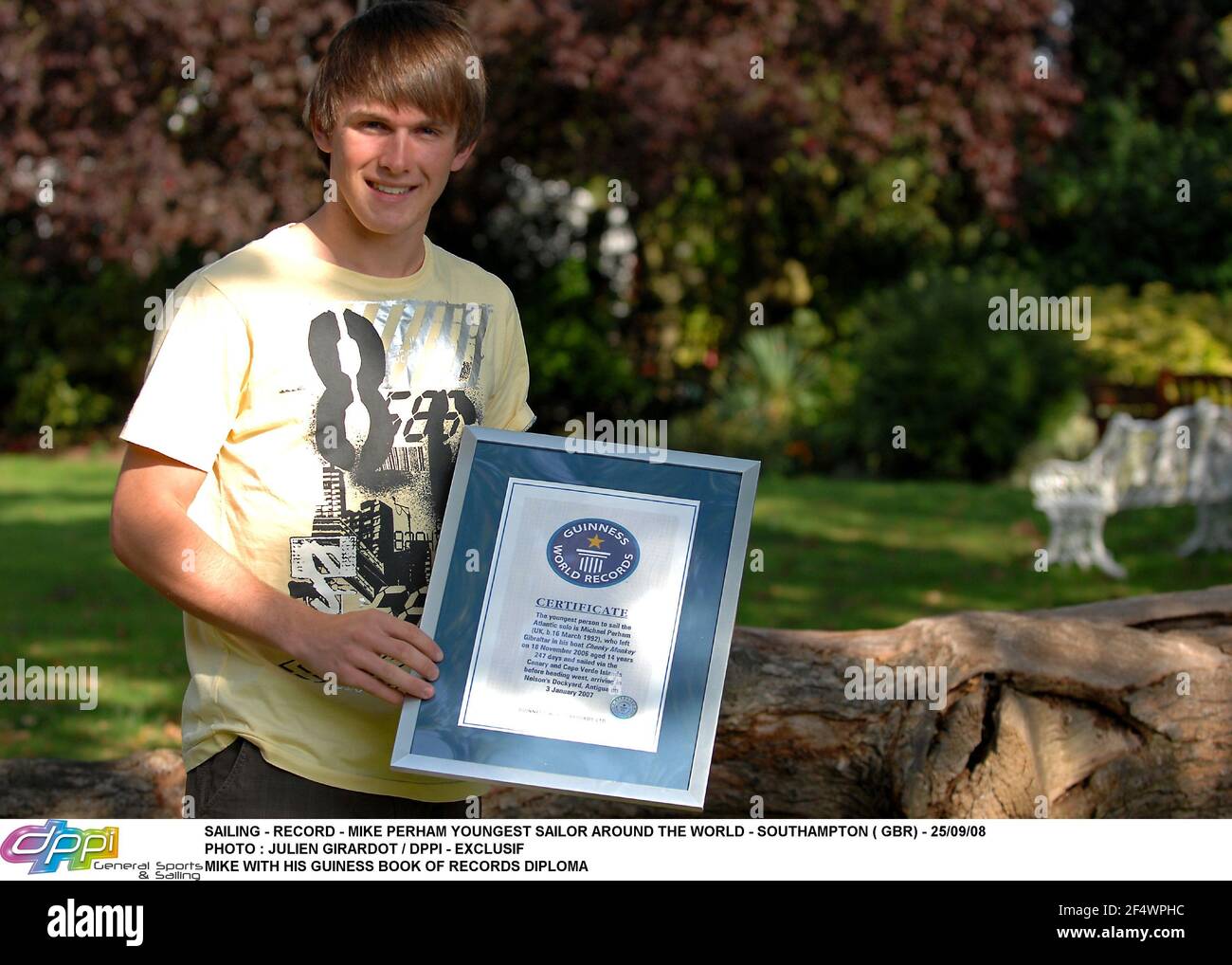 SAILING - RECORD - MIKE PERHAM YOUNGEST SAILOR AROUND THE WORLD ...