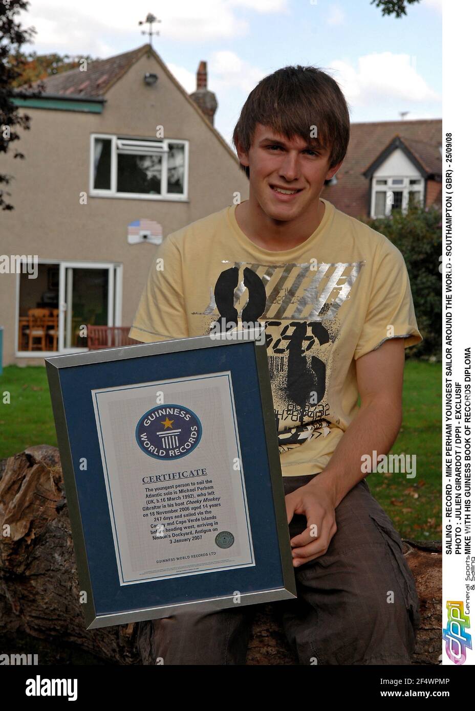 SAILING - RECORD - MIKE PERHAM YOUNGEST SAILOR AROUND THE WORLD ...